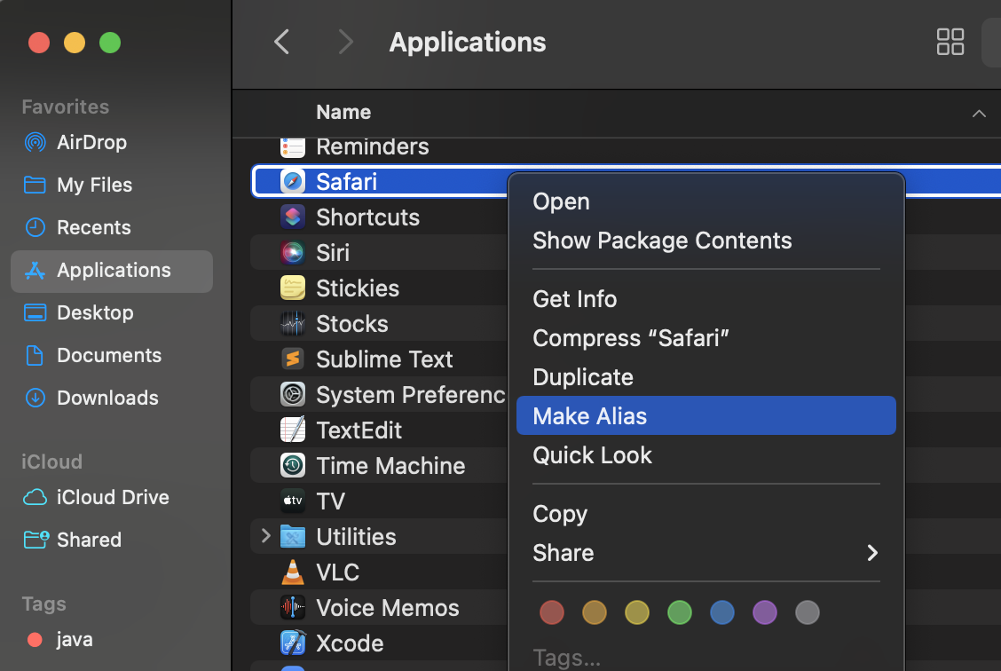 Create Safari Shortcut On Mac Desktop Code2care